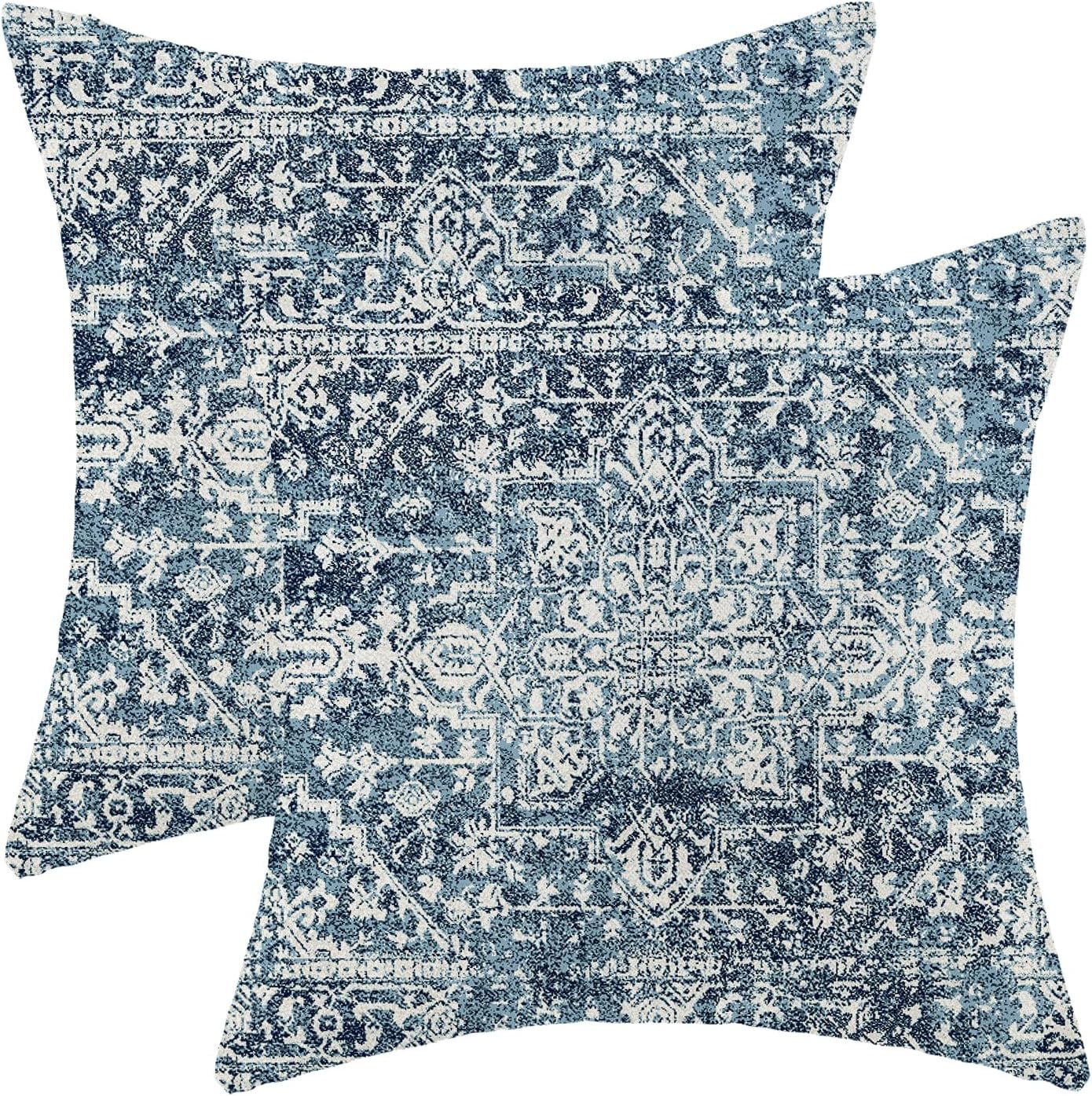 Boho Pillow Covers 18x18 Inch Set of 2,Carpet Pattern Throw Pillows ...