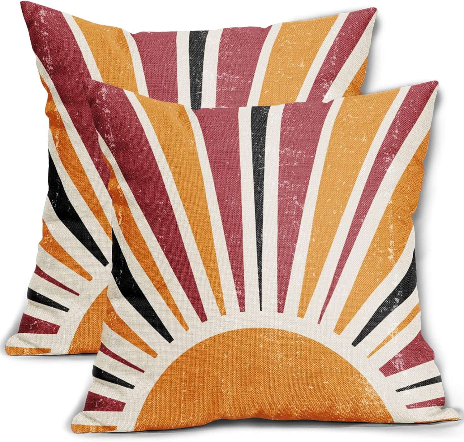 Boho Pillow Covers 18x18 Set of 2 Multicolor Bohemian Style Retro ...