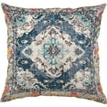 Boho Pillow Covers 20x20 Inch, Blue Vintage Carpet Pattern Throw Pillow ...