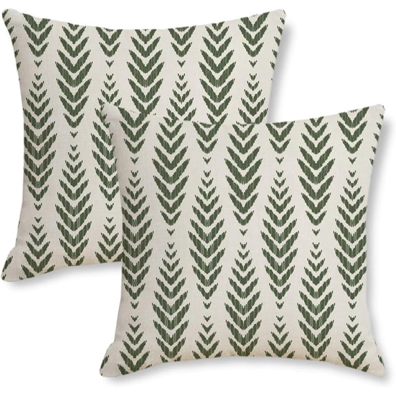 Boho Pillow Covers 20x20 Set of 2 Bohemian Ethnic Sage Green Geometric ...
