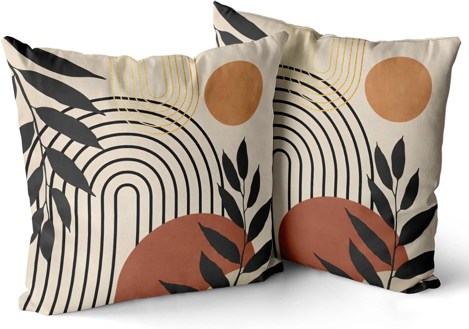 Boho Pillow Covers 20x20 Set of 2, Bohemian Mid Century Style Farmhouse ...