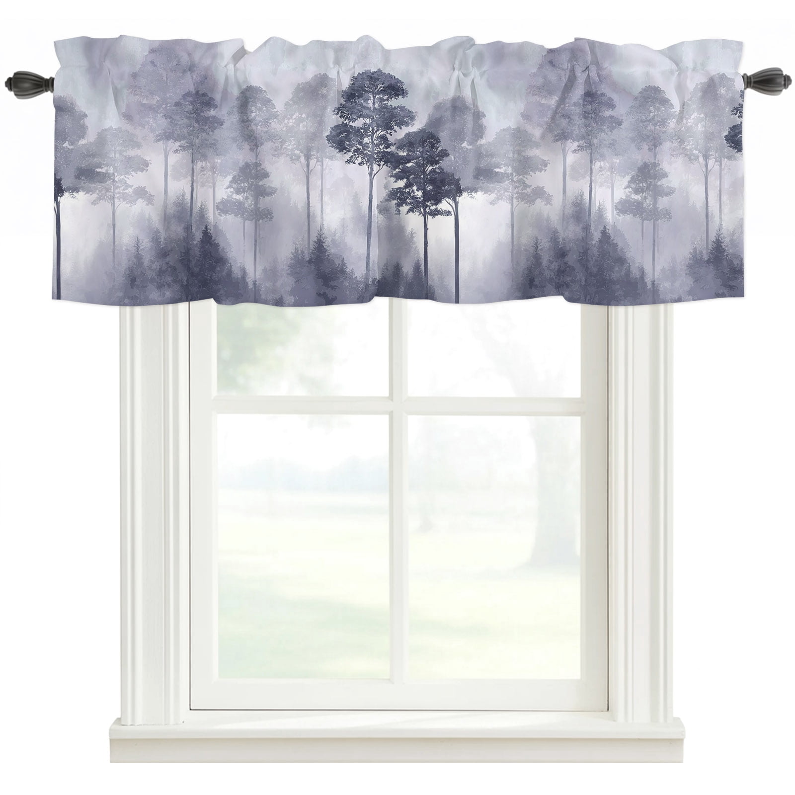 Boho Pines Valances for Windows Farmhouse Kitchen Curtains Valances Rod ...
