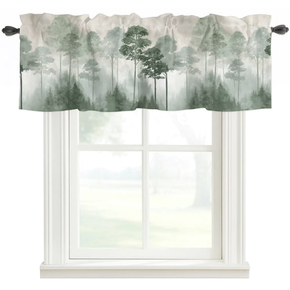 Boho Pines Valances for Windows Farmhouse Kitchen Curtains Valances Rod ...