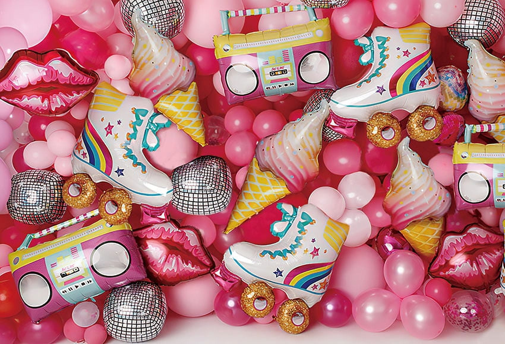 Boho Pink Balloon Floral Girl Boy 1st Birthday Party Cake Smash ration ...