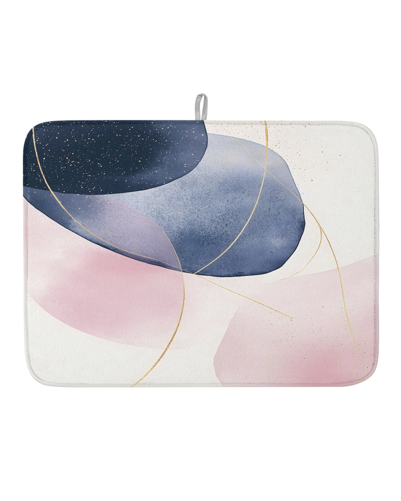 Boho Pink Color Block Dish Drying Mats for Kitchen Counter,Absorbent ...