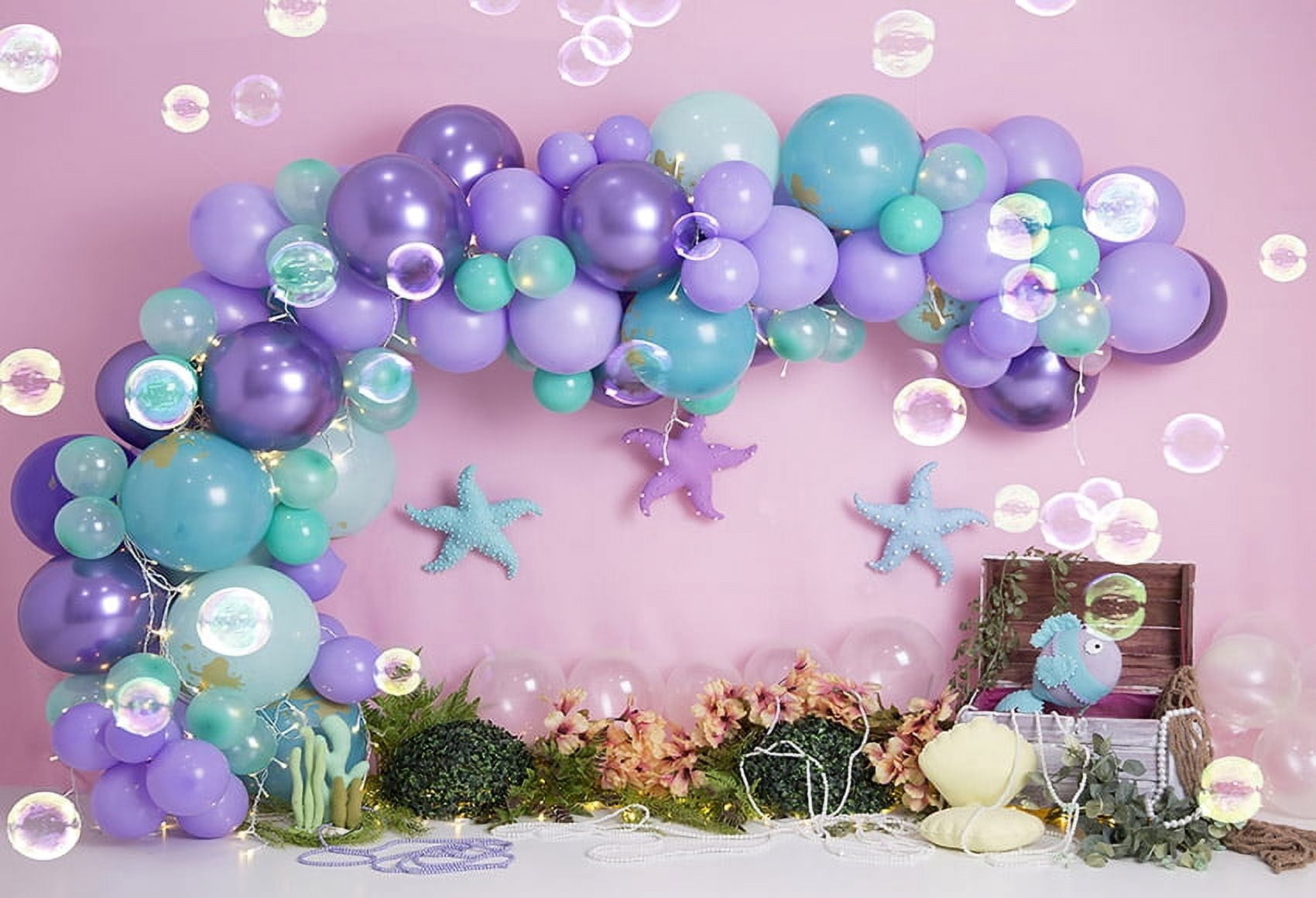 Boho Pink Floral Balloon Boy Girl Birthday Party Cake Smash Portrait r ...