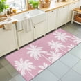 Boho Pink Palm Trees Vintage Rectangle Area Rug 2x6ft,Living Room Rug ...
