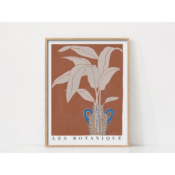 Boho Plant Wall Art Botanical Poster House Plants Kitchen Housewarming ...