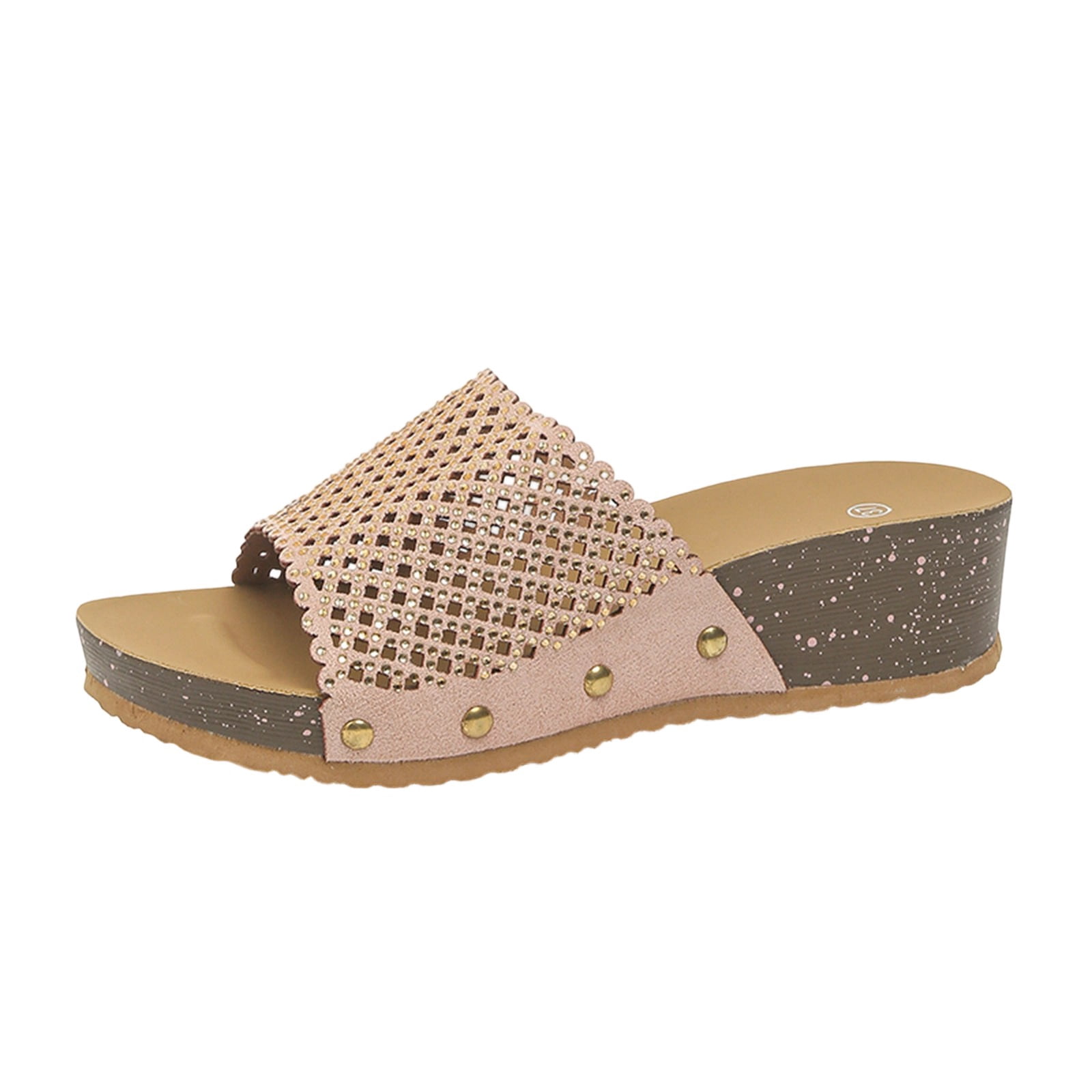 Boho Platform Mesh Wedges for Women, Beach Slip On Wedge Shoes, Fashion ...