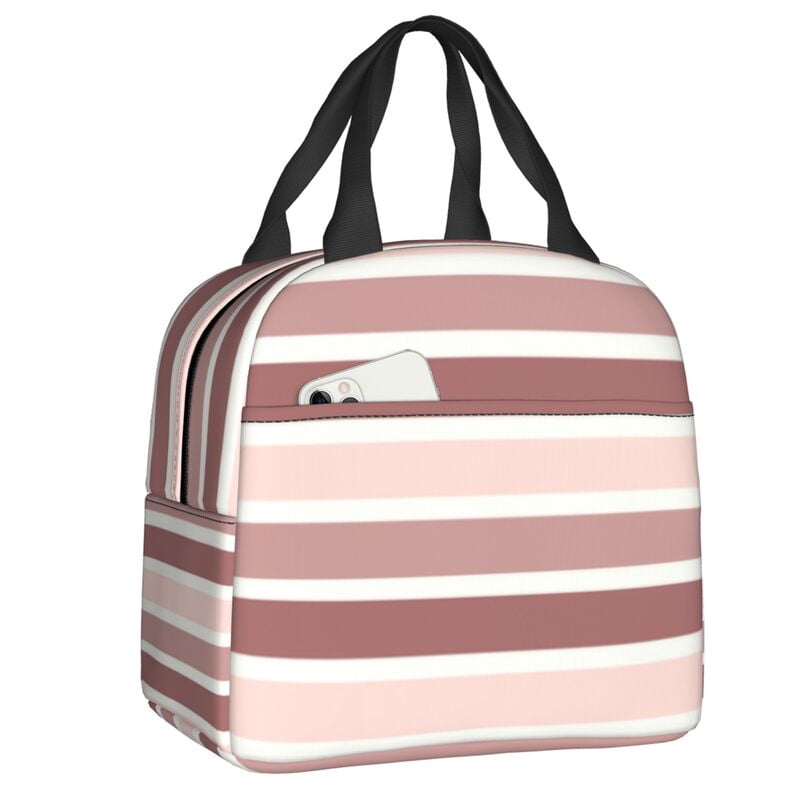 Boho Plum Stripe Resuable Lunch Box for Women Multifunction Bohemian ...