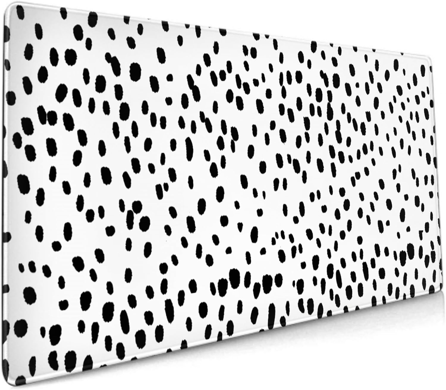 Boho Polka Dot XXL Mouse Pad Black White Minimalist Design, Extended ...