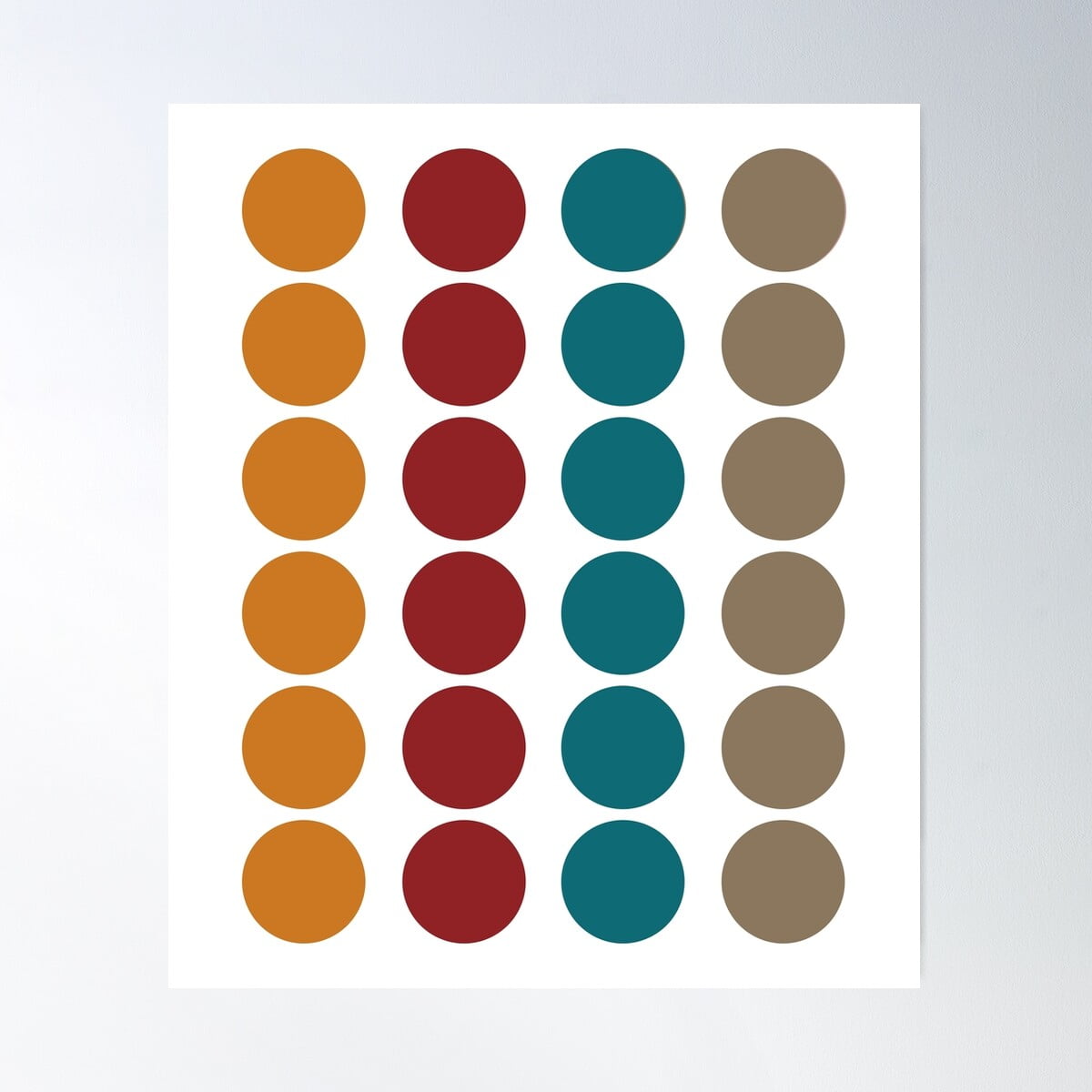 Boho Polka Dots In Earthy Colors – Bohemian Abstract Art Poster Wall ...