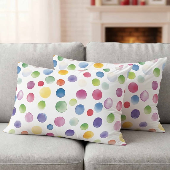 Boho Polka Dots Outdoor Waterproof Throw Pillow Covers 20x12 Set of 2 ...