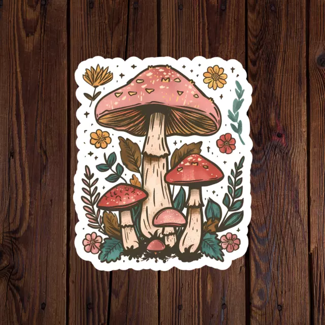 Boho Positivity Sticker Hippie Wildflower Mushroom Magic Sticker Phone ...