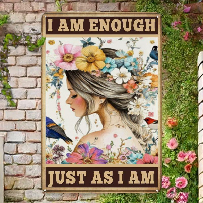 Boho Poster - Inspirational Quotes Metal Wall Art Signs Decor I Am ...
