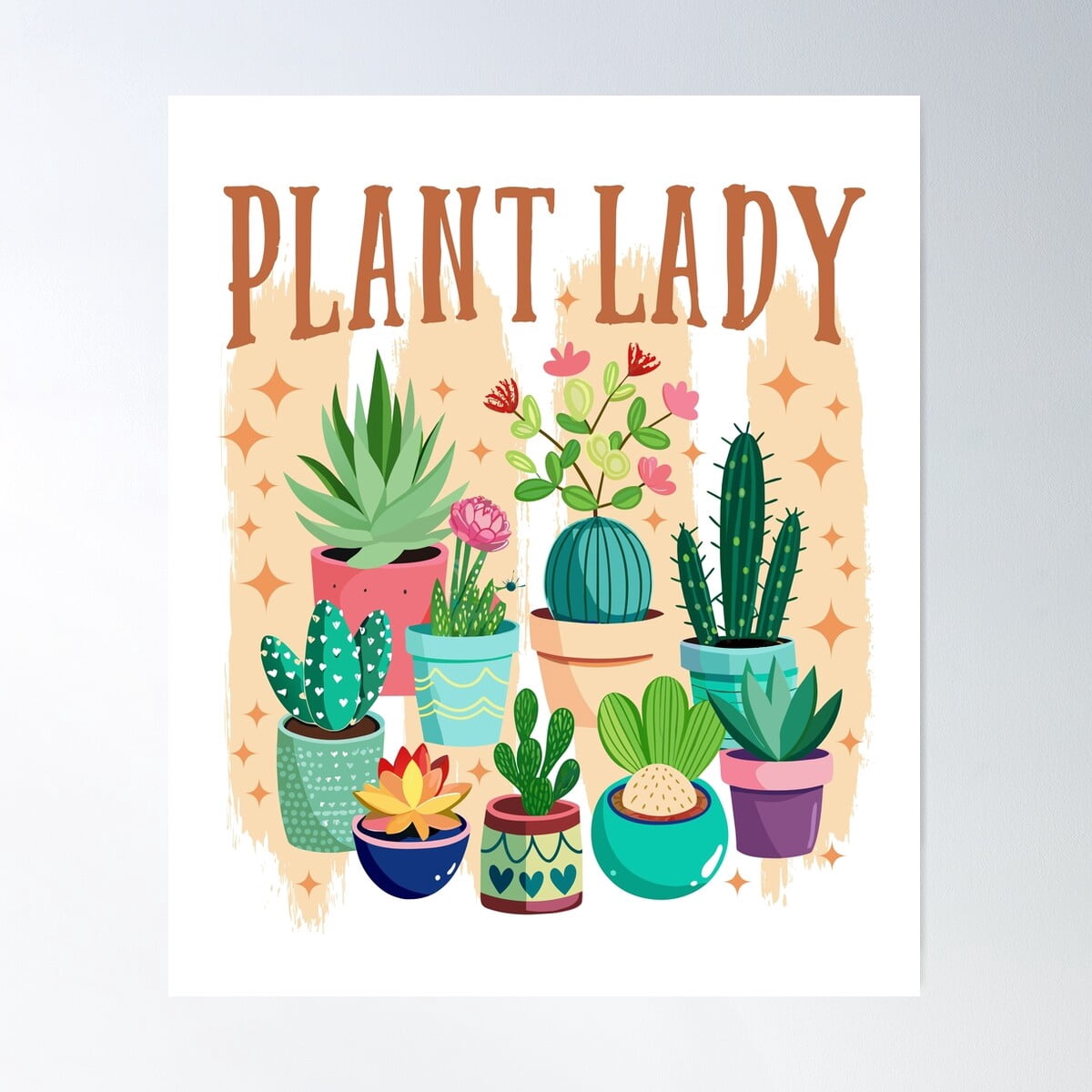 Boho Potted Plant Lady Poster Wall Art Modern Wall Decor Wall Art Home ...