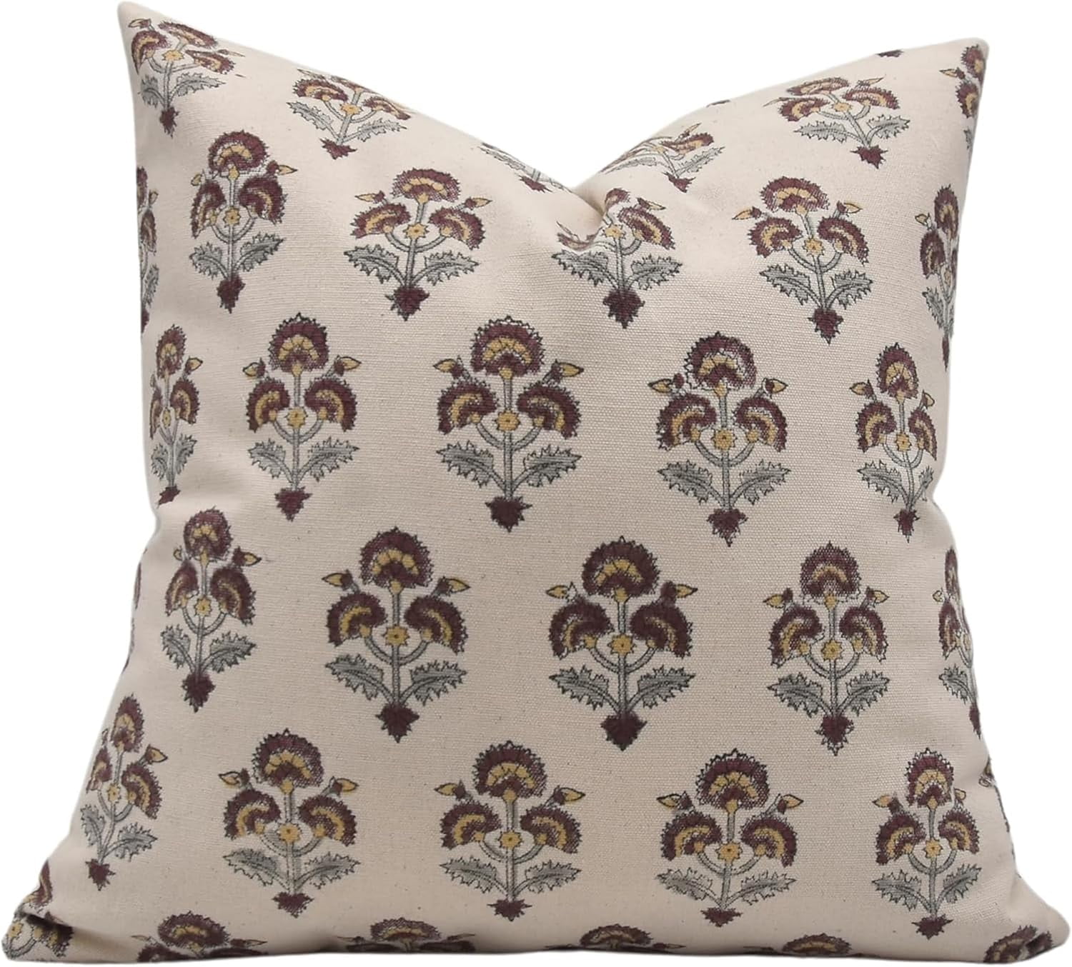 Boho Print Duck Canvas Pillow Covers with Block Prints By Fabdivine, 24X24, Trafic Light ...