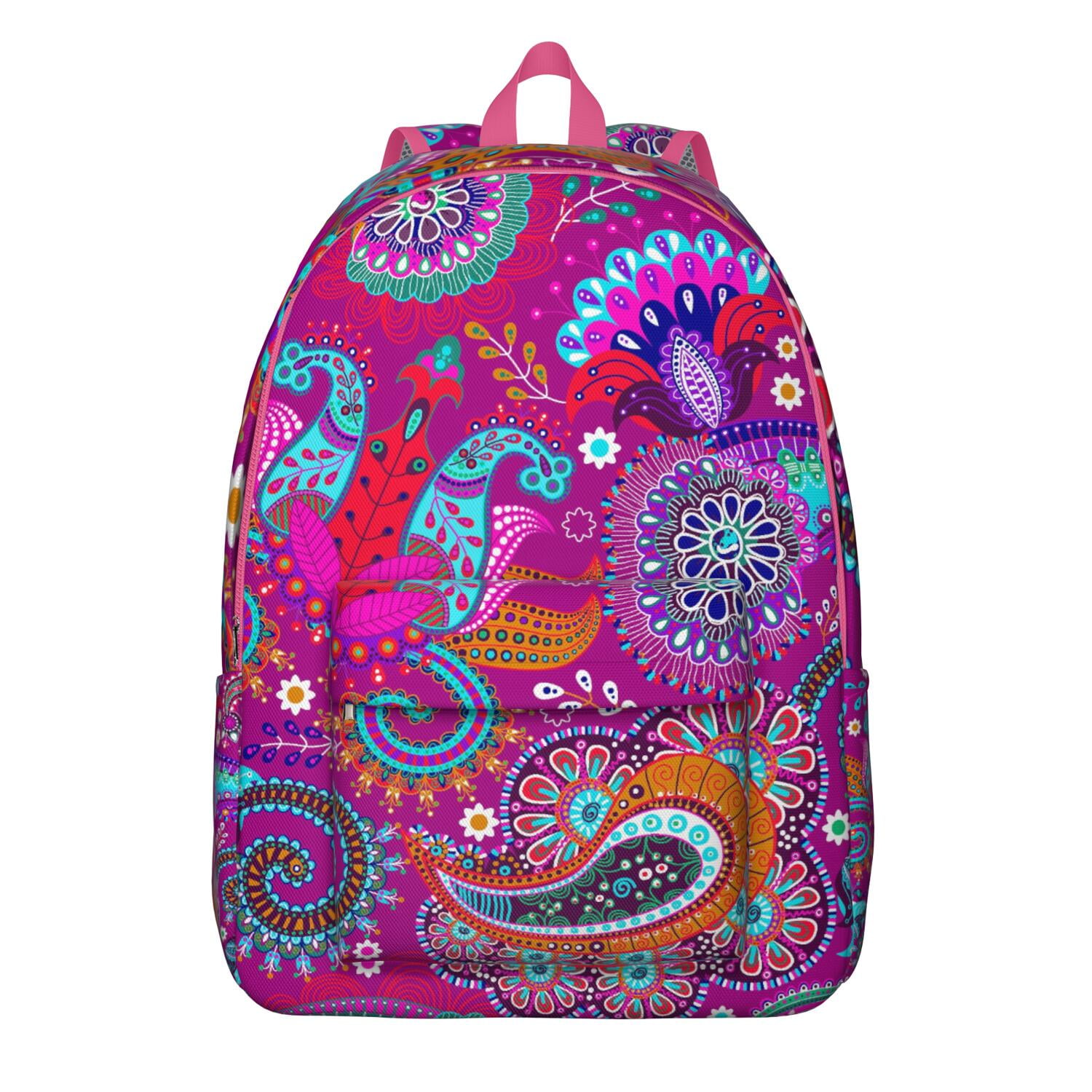 Boho Protective Paisley Backpack - Study abroad Approved with Laptop ...