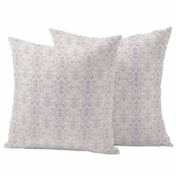 Boho Purple Pattern Outdoor Pillow Covers 20"x20" Set of 2,Waterproof ...