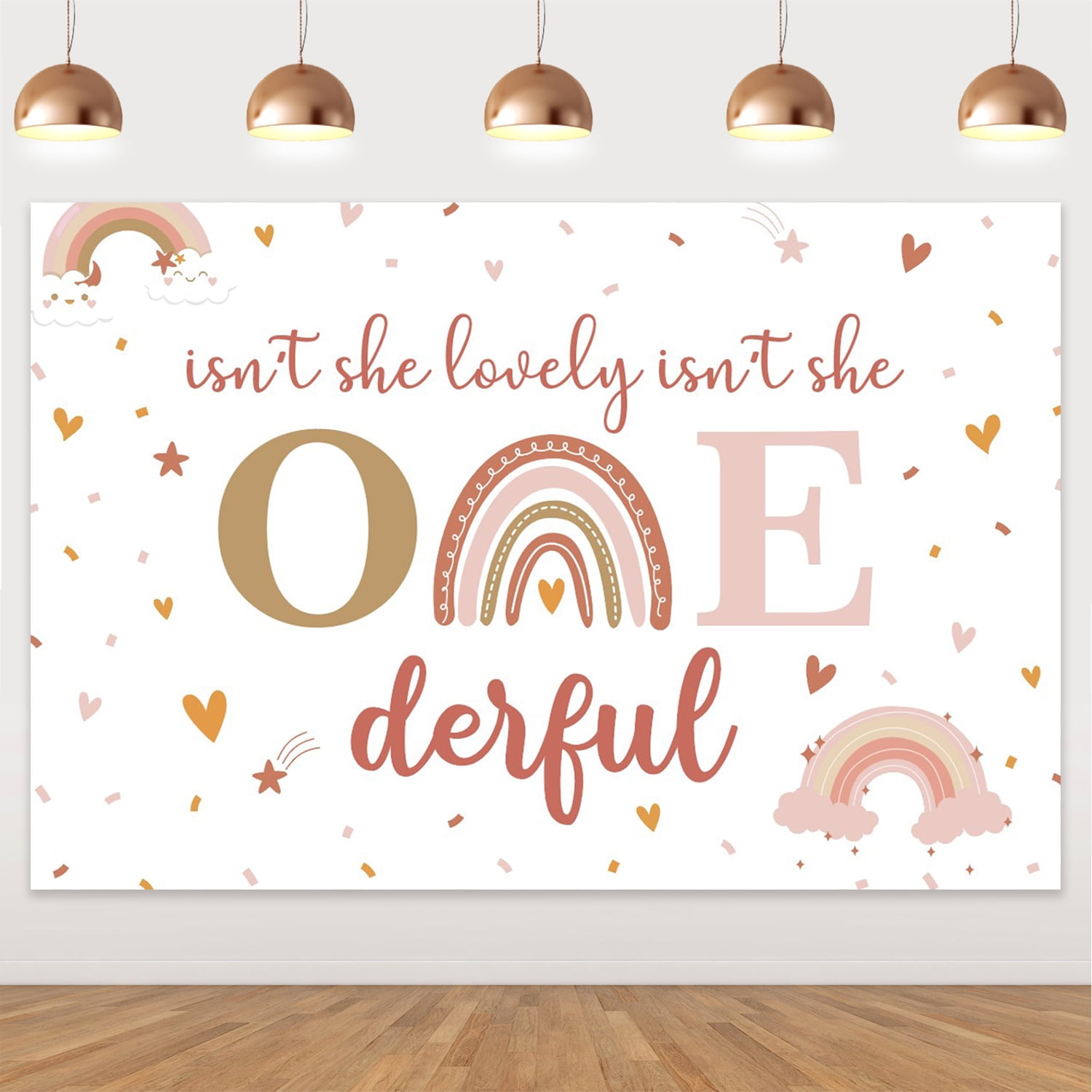 Boho Rainbow 1st Birthday Decorations for Girl, Isn’t She Lovely Isn't ...