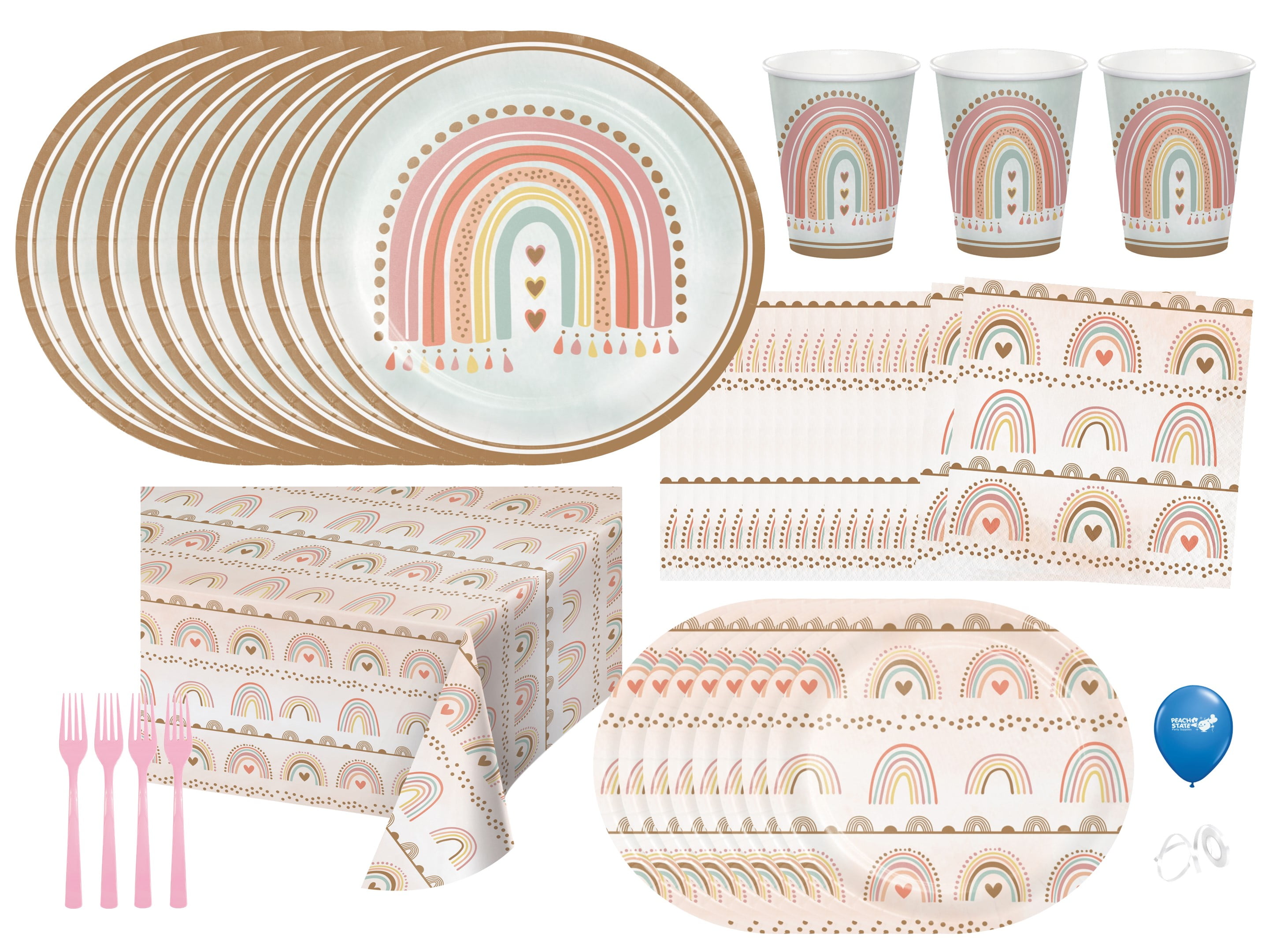 Boho Rainbow Baby Shower & Birthday Party Supplies | Boho Rainbow ...