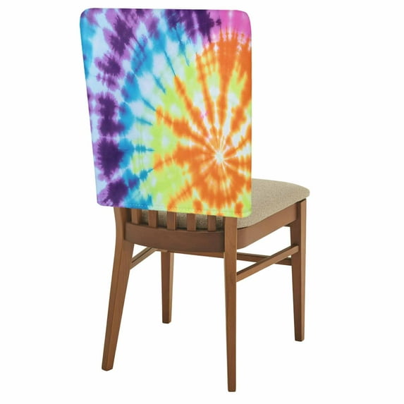 Boho Rainbow Chair Back Covers Set of 8, Abstract Gradient Orange ...