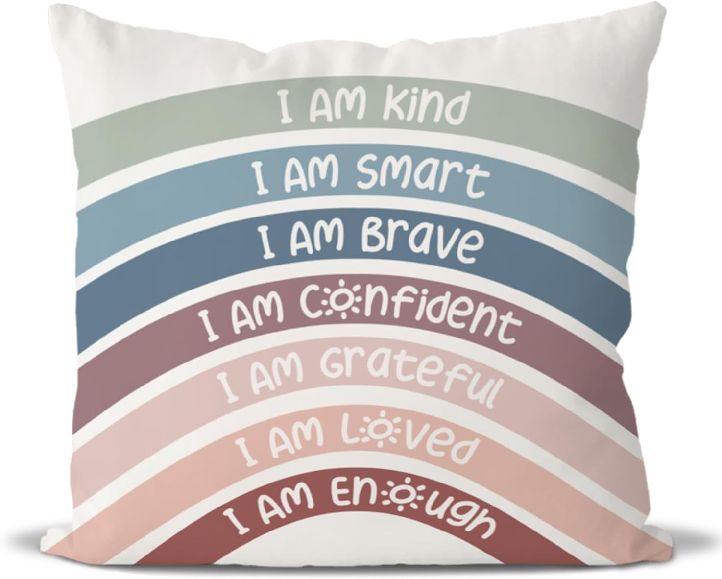 Boho Rainbow Classroom Throw Pillow Covers, Book Center Calming Corner ...