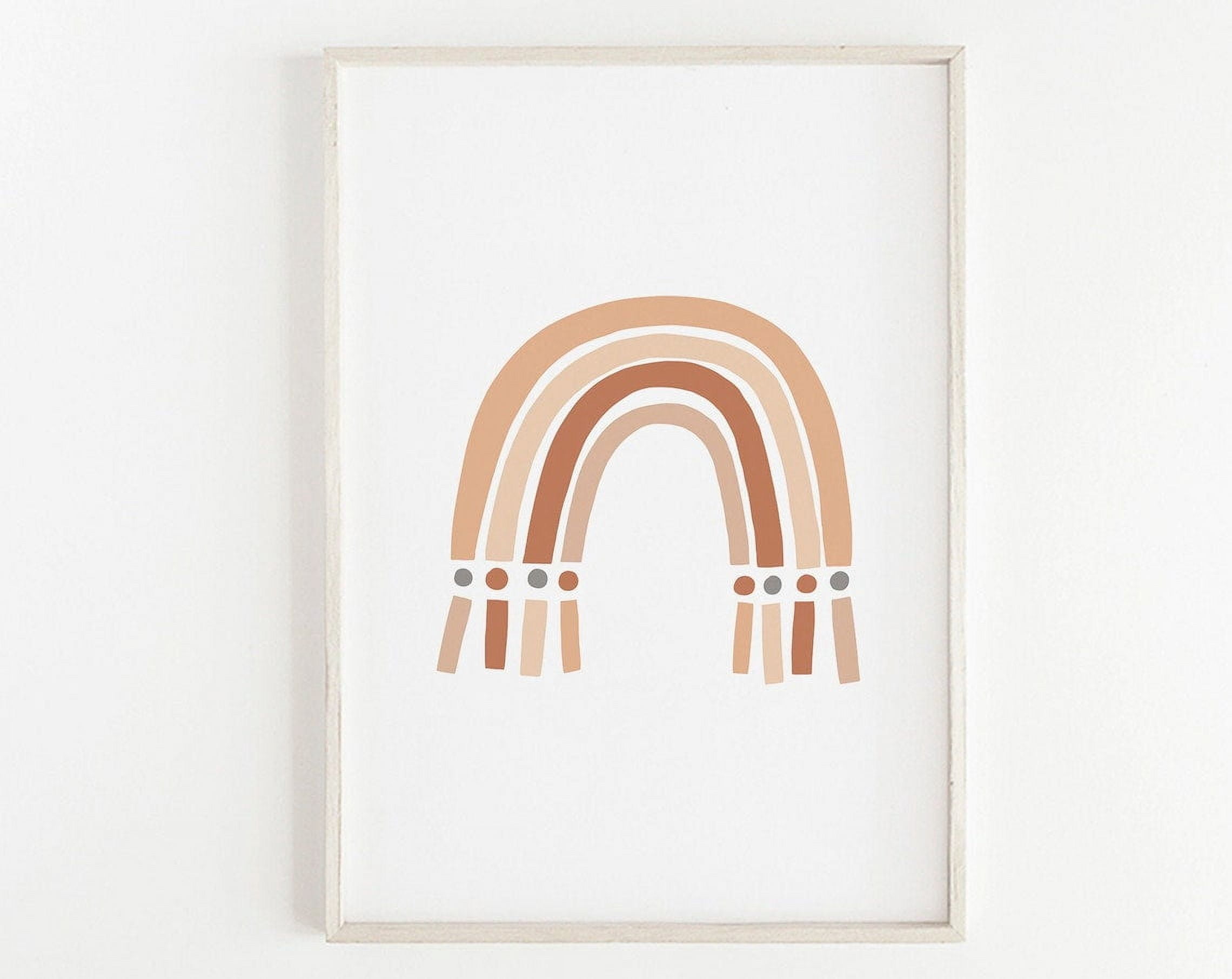 Boho Rainbow Nursery Art Gender Neutral Decor Terracotta Burnt Orange ...