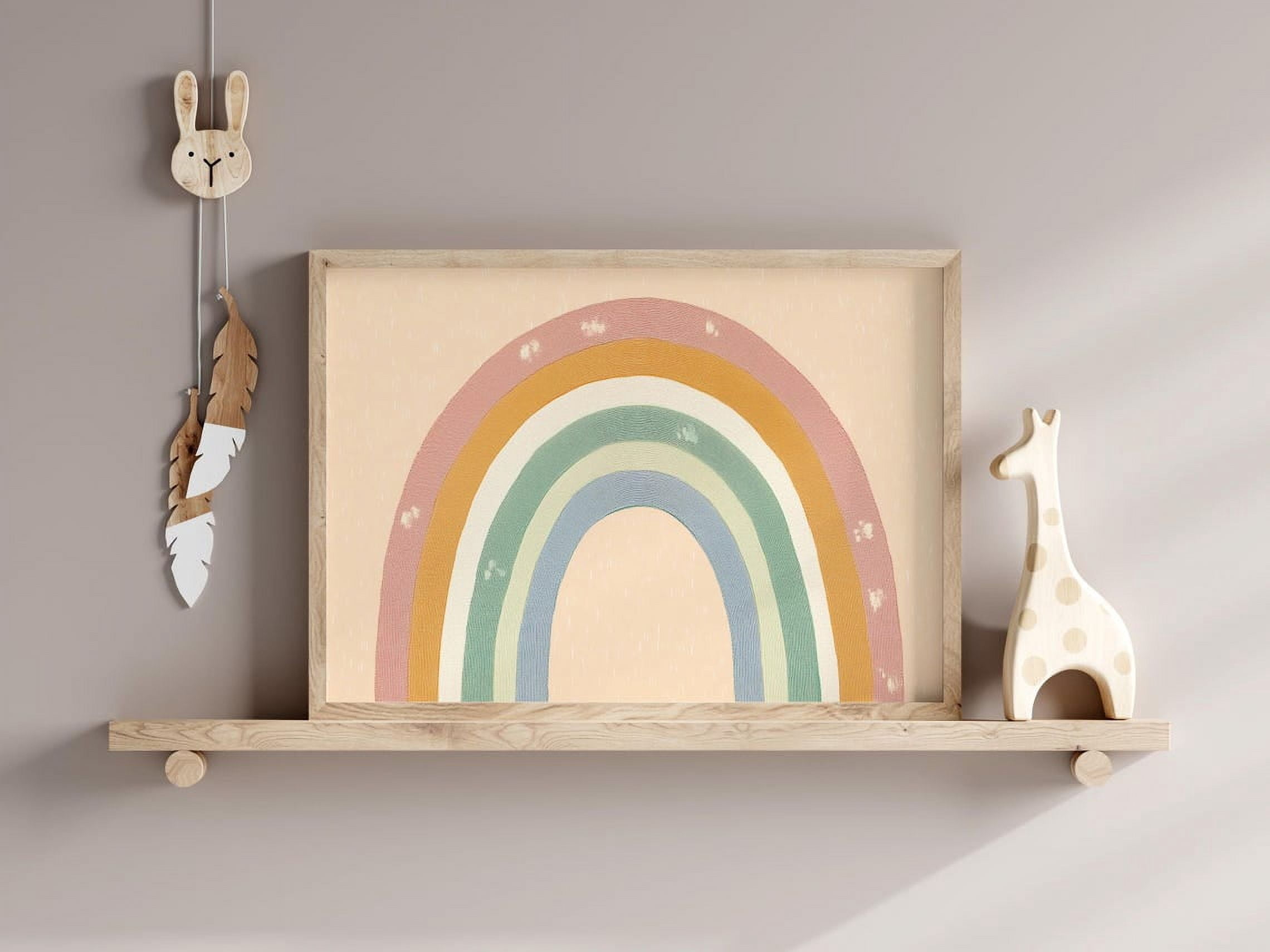 Boho Rainbow Nursery Print, Playroom Poster, Pastel Colors Kids Room ...
