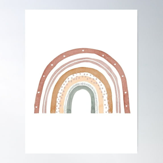 Boho Rainbow Poster Wall Art, Modern Wall Decor For Living Room Bedroom ...