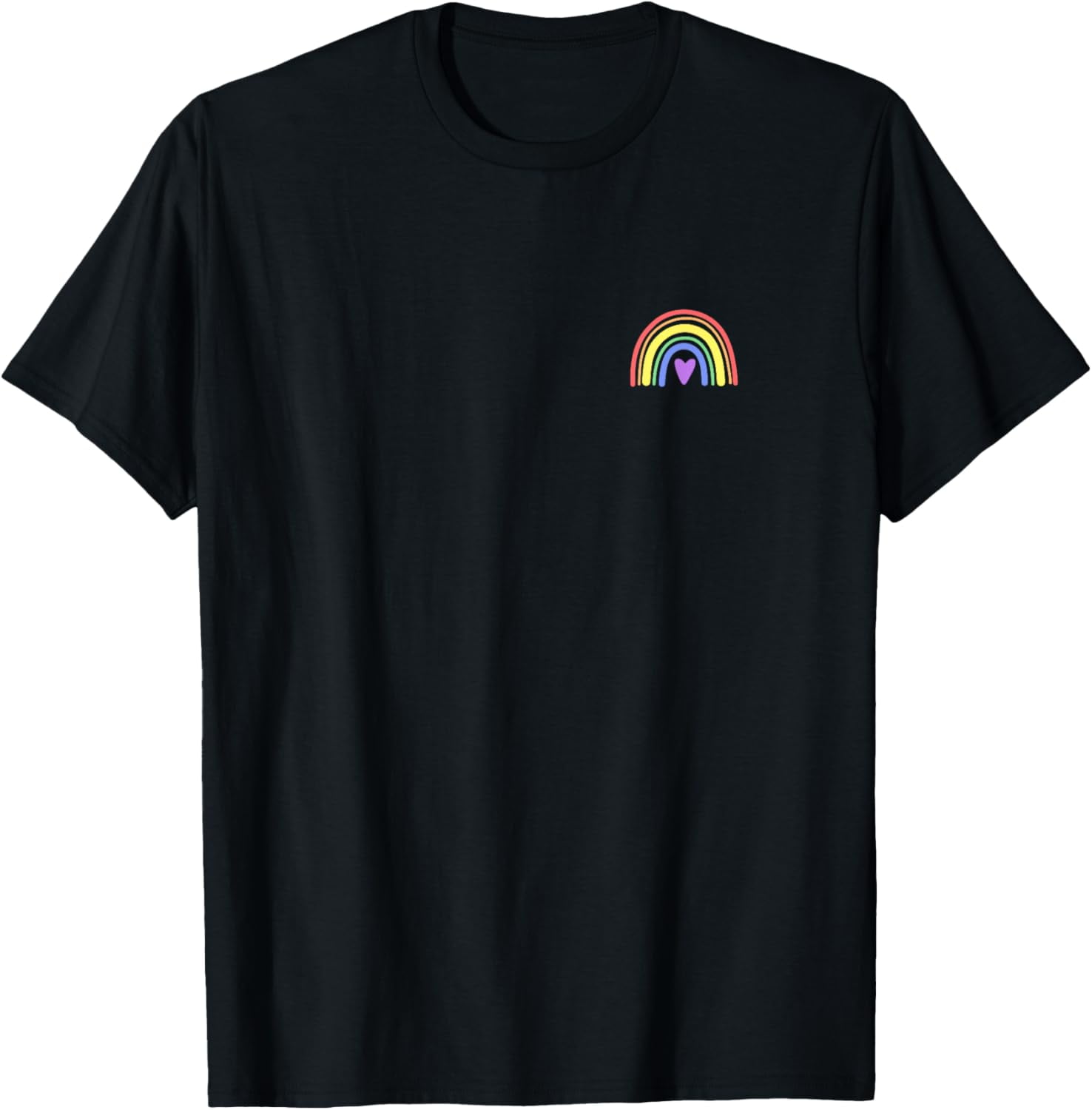 Boho Rainbow Pride Subtle LGBT Cute Heart Flag Equality T-Shirt ...
