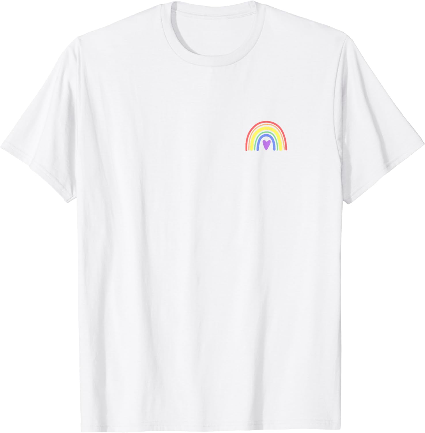 Boho Rainbow Pride Subtle LGBT Cute Heart Flag Equality T-Shirt ...