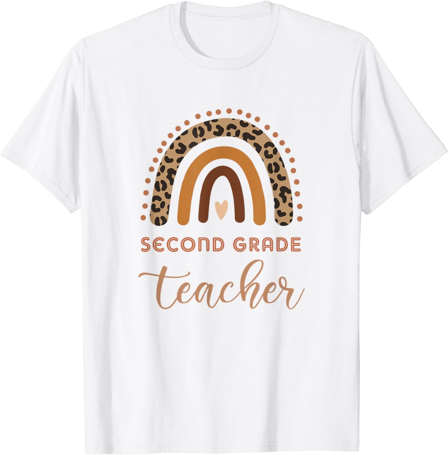 Boho Rainbow Second Grade Teachers 2nd Grade Cheetah Print T-Shirt ...