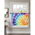 Boho Rainbow Sheer Curtains 45 Inch Long 1 Panel Abstract Gradient ...
