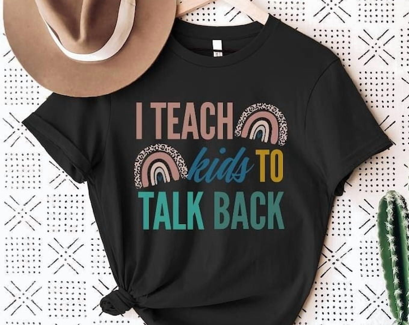 Boho Rainbow Speech Language Pathologist Shirt, I Teach To Talk Back ...