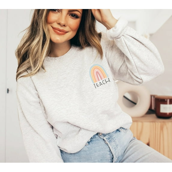 Boho Rainbow Teacher Shirt, Teach T-Shirt, Gift for Teacher, New ...