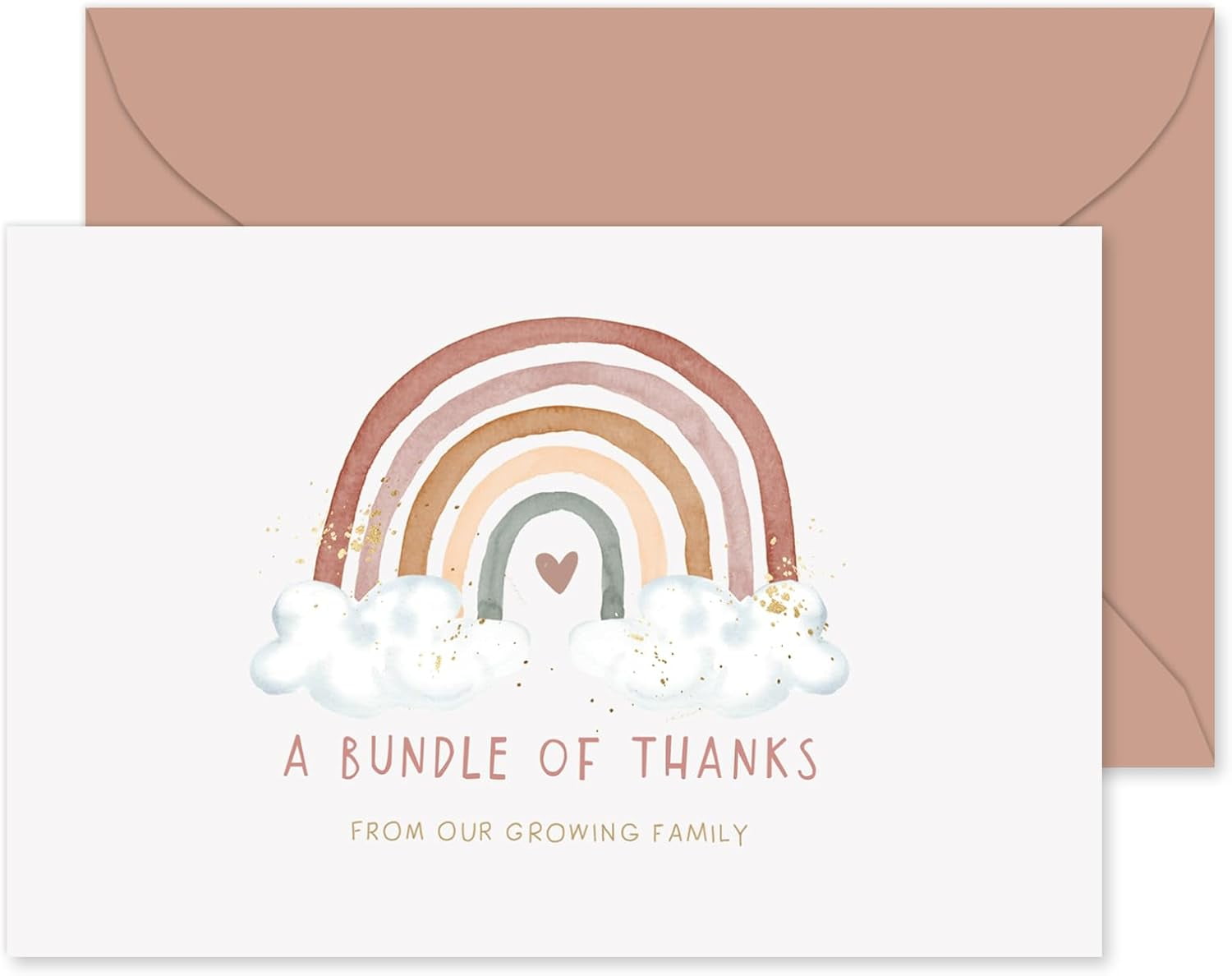 Boho Rainbow Thank You Cards (50 Pack) - Baby Shower Greeting Cards ...