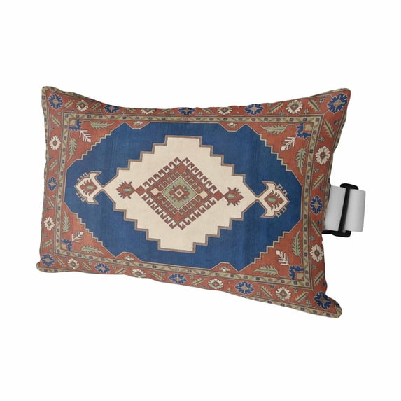 Boho Red Blue Outdoor Pillows for Chaise Lounge Chair Waterproof Lumbar ...