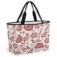 Boho Red Floral Mesh Beach Bag for Women Men,Large Beach Tote ...