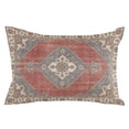 Boho Red Grey Beige Throw Pillow Cover 20 x 36 Inch Decorative Pillow ...