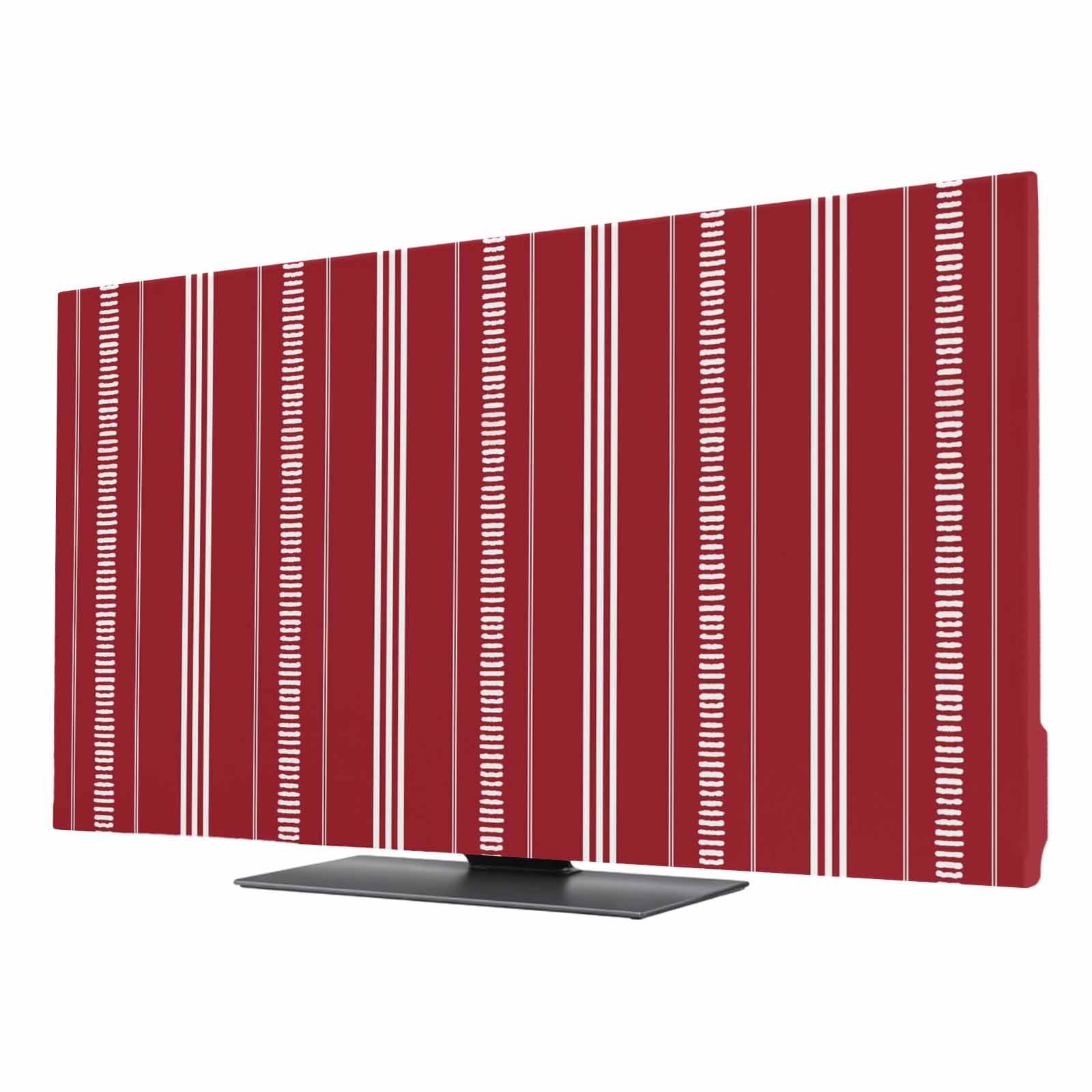 Boho Red TV Cover for 55 Inch Screen, Stretch Fabric Dustproof TV ...