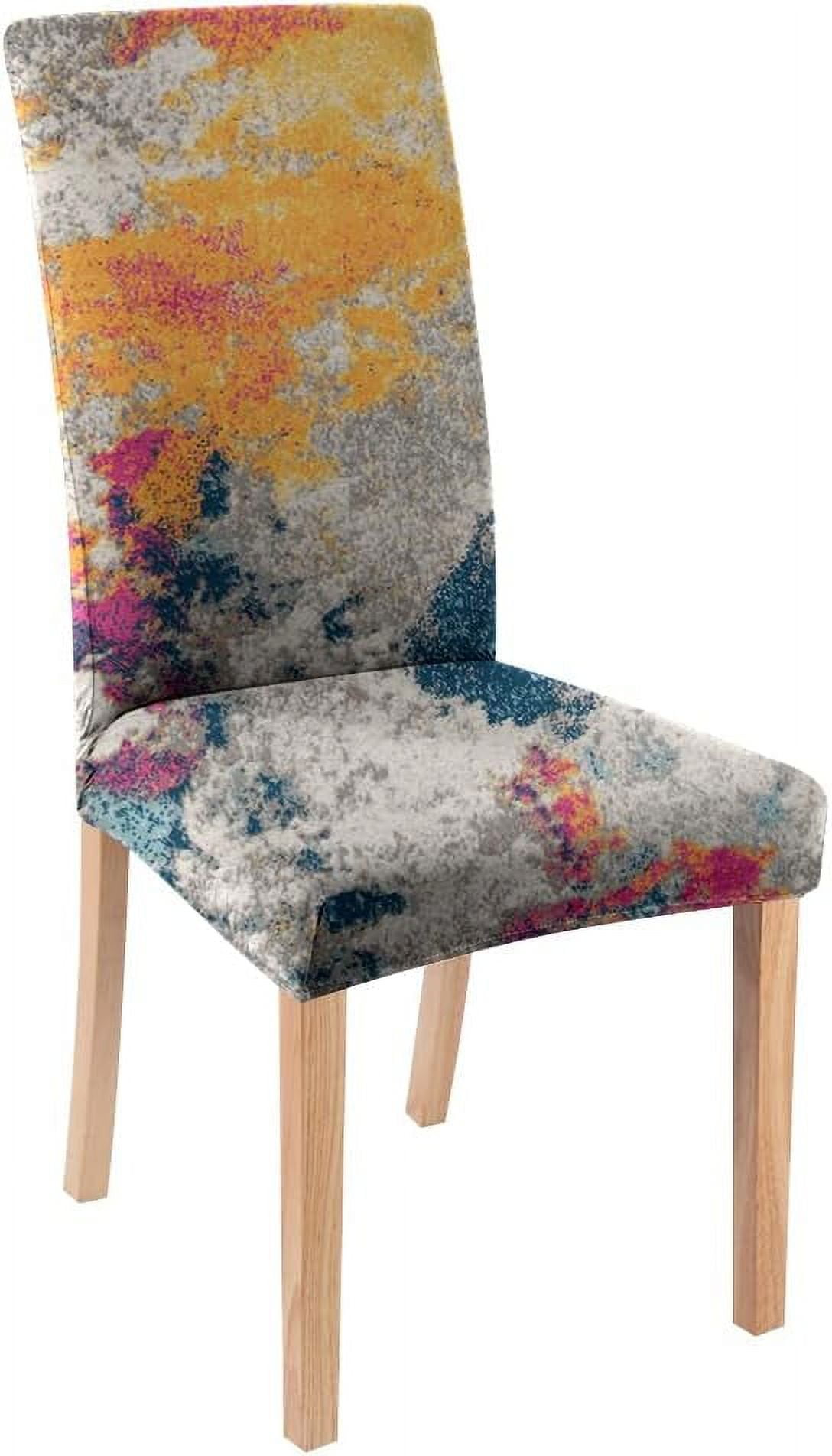 Boho Red Teal Blue Chair Covers Colorful Dining Chair Cover Modern ...