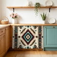 Boho Red Teal Brown Small Sink Skirt 10"Wx11"L,Dustproof Under Sink ...