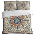 Boho Retro Ethnic Flower Pattern King Size Bed Set,Tribal Abstract ...