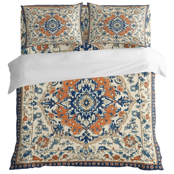 Boho Retro Ethnic Flower Pattern King Size Bed Set,Tribal Abstract ...