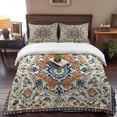 Boho Retro Ethnic Flower Pattern Queen Size Bed Set,Tribal Abstract ...