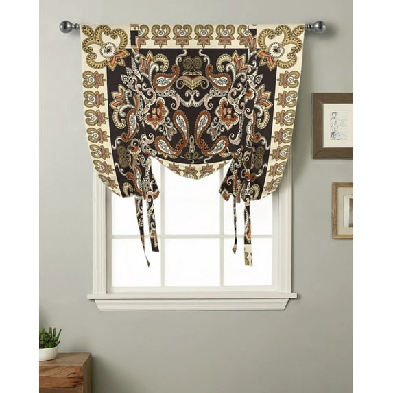Boho Retro Ethnic Window Curtain for Living Room Roman Curtains for ...