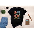 Boho Retro Flowers Tee, Boho Floral Tee, Spring Break Shirt, Summer Tee ...