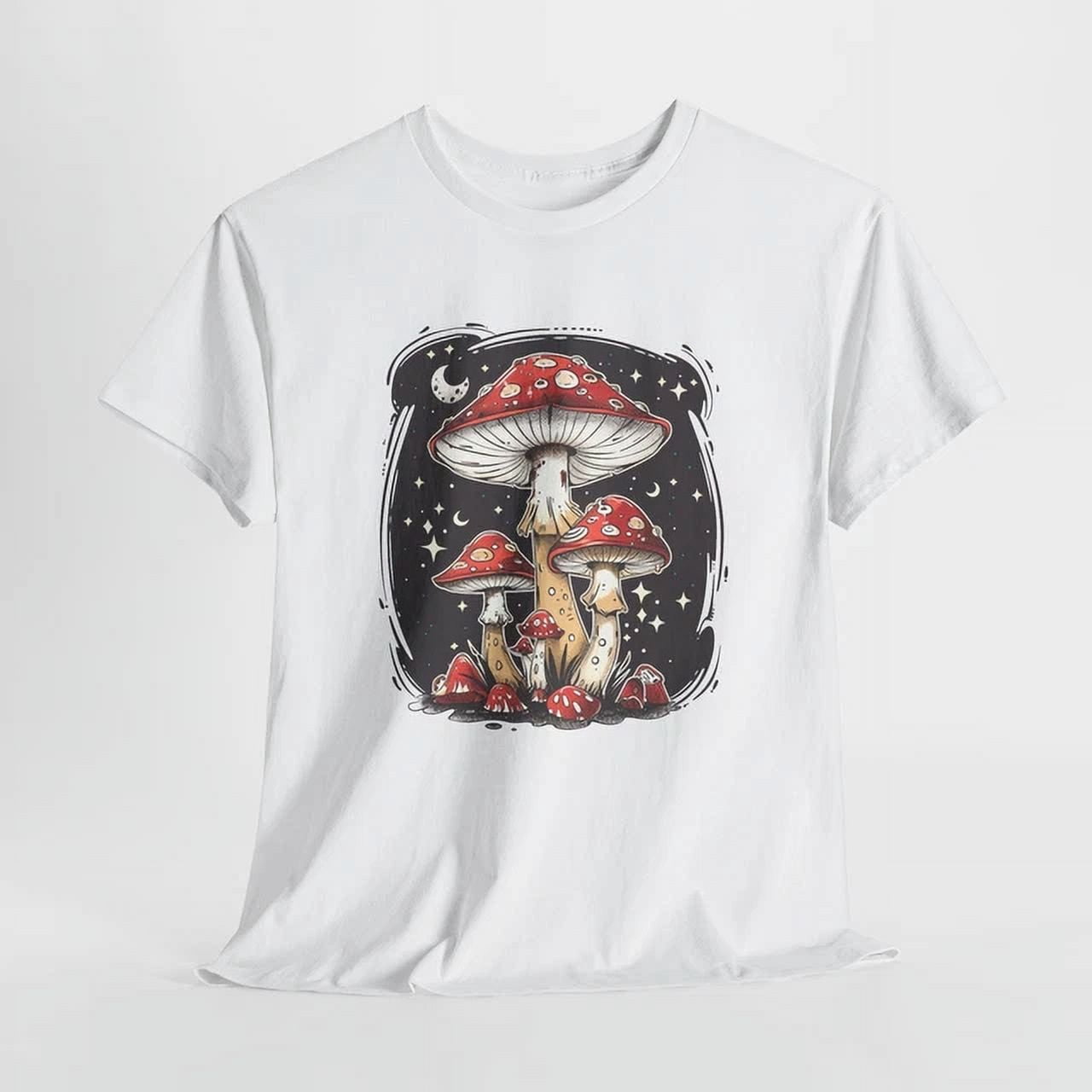 Boho Retro Hippie Mushrooms Moon T-Shirt S-5XL, Boho Hippie Summer ...