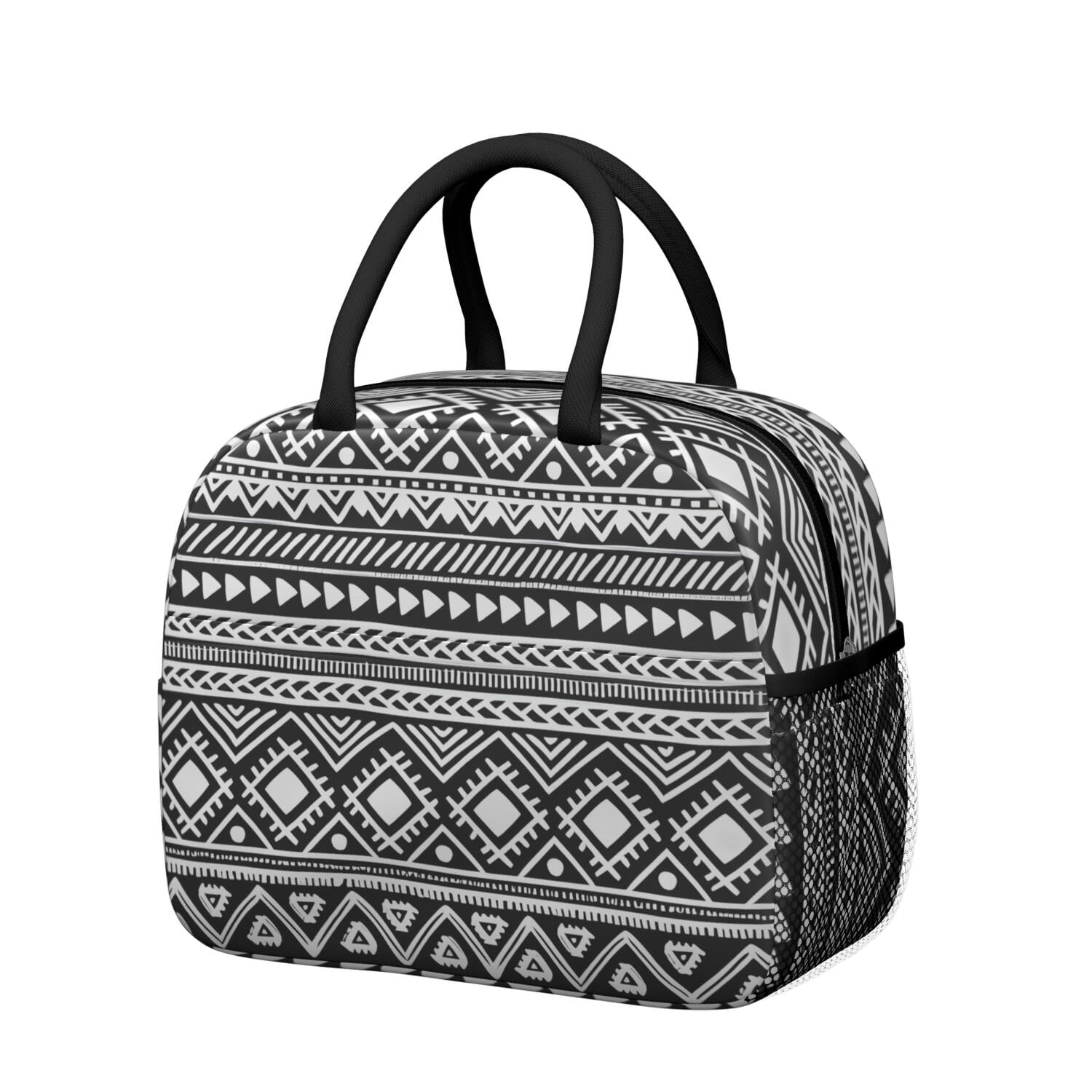 Boho Retro Lunch Bag Women, Artistic Thermal Insulated Tote for Healthy ...
